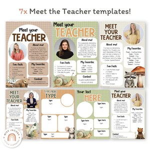 Woodland Meet the Teacher Template, Editable Back to School Teacher ...