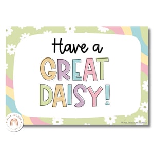 Daisy Door Display or Bulletin Board | Daisy Gingham Pastels Classroom ...