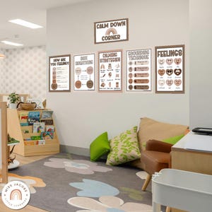 Calming Corner Posters, 26 Ombre Neutrals Calm Down Kit Printables ...