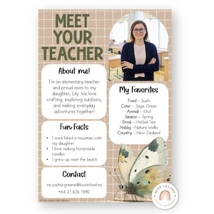 Woodland Meet the Teacher Template, Editable Back to School Teacher ...