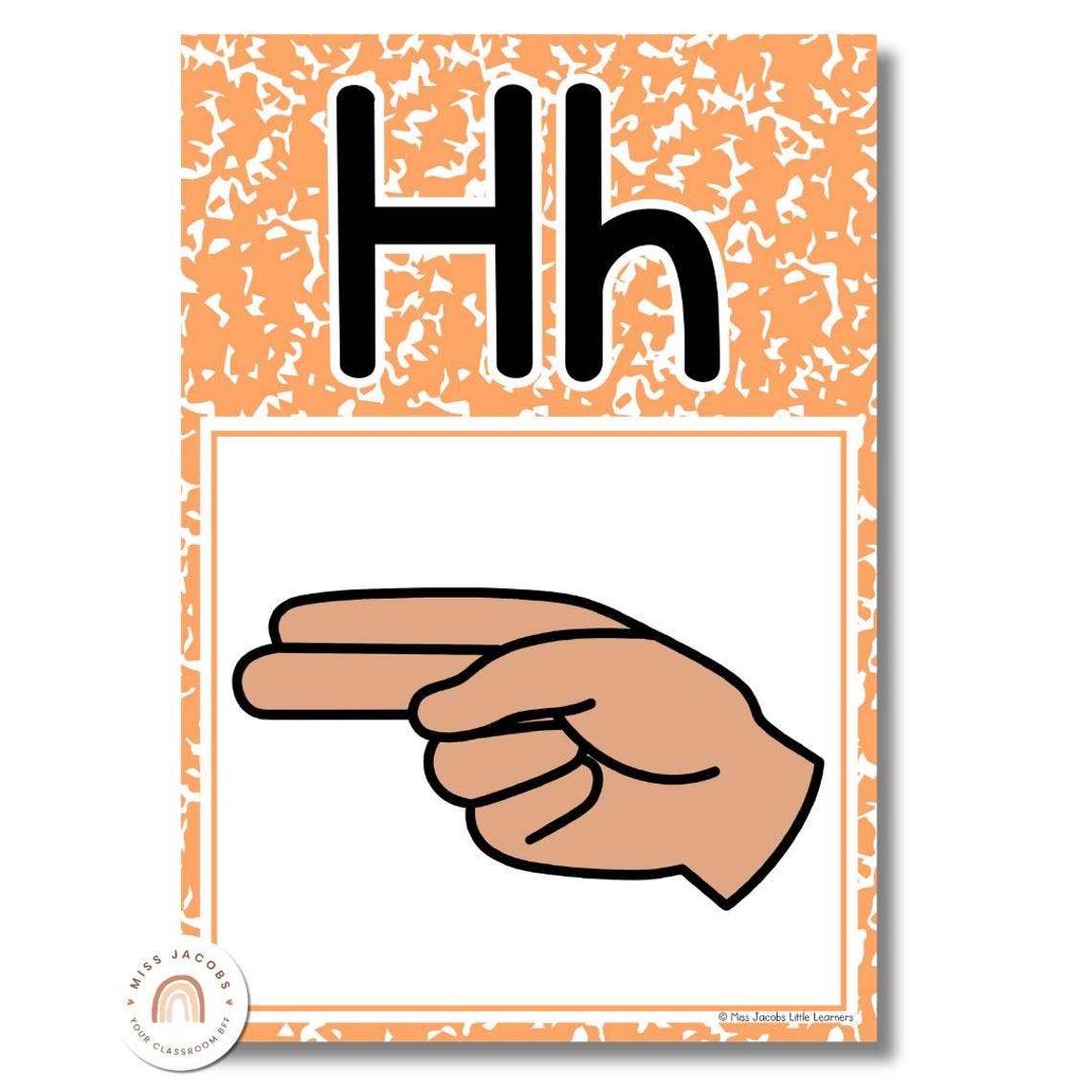 Cutesy ASL Alphabet Posters, Printable American Sign Language Classroom ...