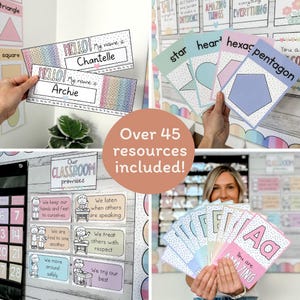SPOTTY PASTELS Classroom Decor Bundle | Muted Rainbow Decor | Editable ...