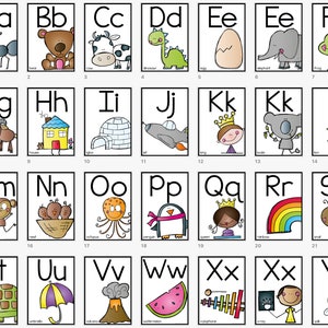 Cute Alphabet Posters | Calming Modern Classroom Decor | Animal ...