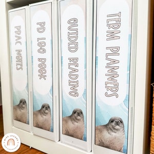 Binder Covers and Spines: Modern Ocean Classroom Folder Covers ...