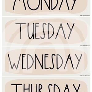 BOHO VIBES Days and Months Flashcards | Desert Neutral Classroom Decor ...