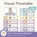 Visual Timetable Daily Schedule: Dreamy Space Theme Pastel Cards and ...