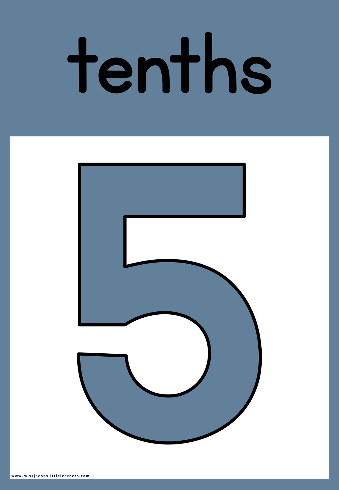 CALM COLORS Place Value Display Math Posters Modern - Etsy