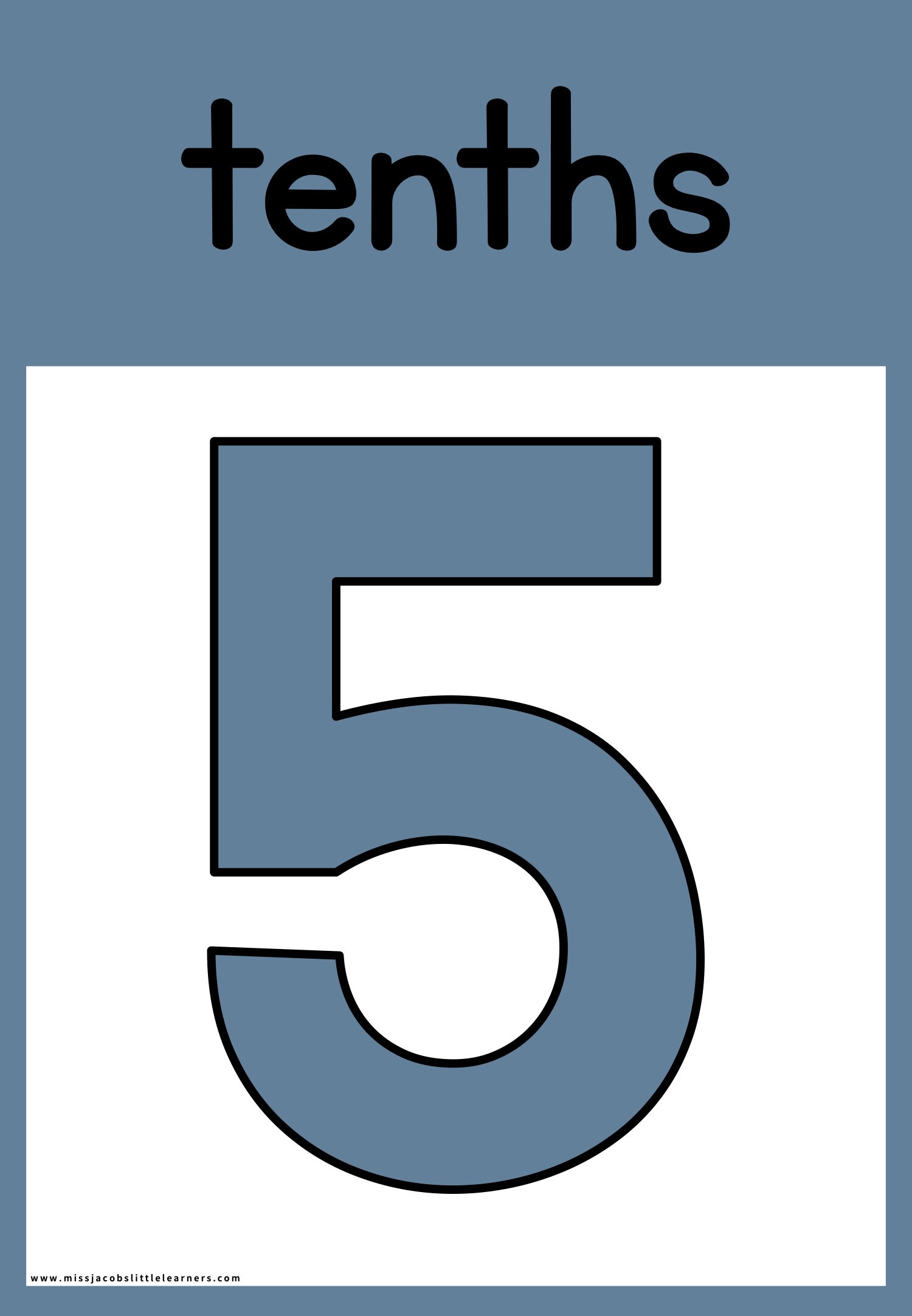 CALM COLORS Place Value Display Math Posters Modern - Etsy