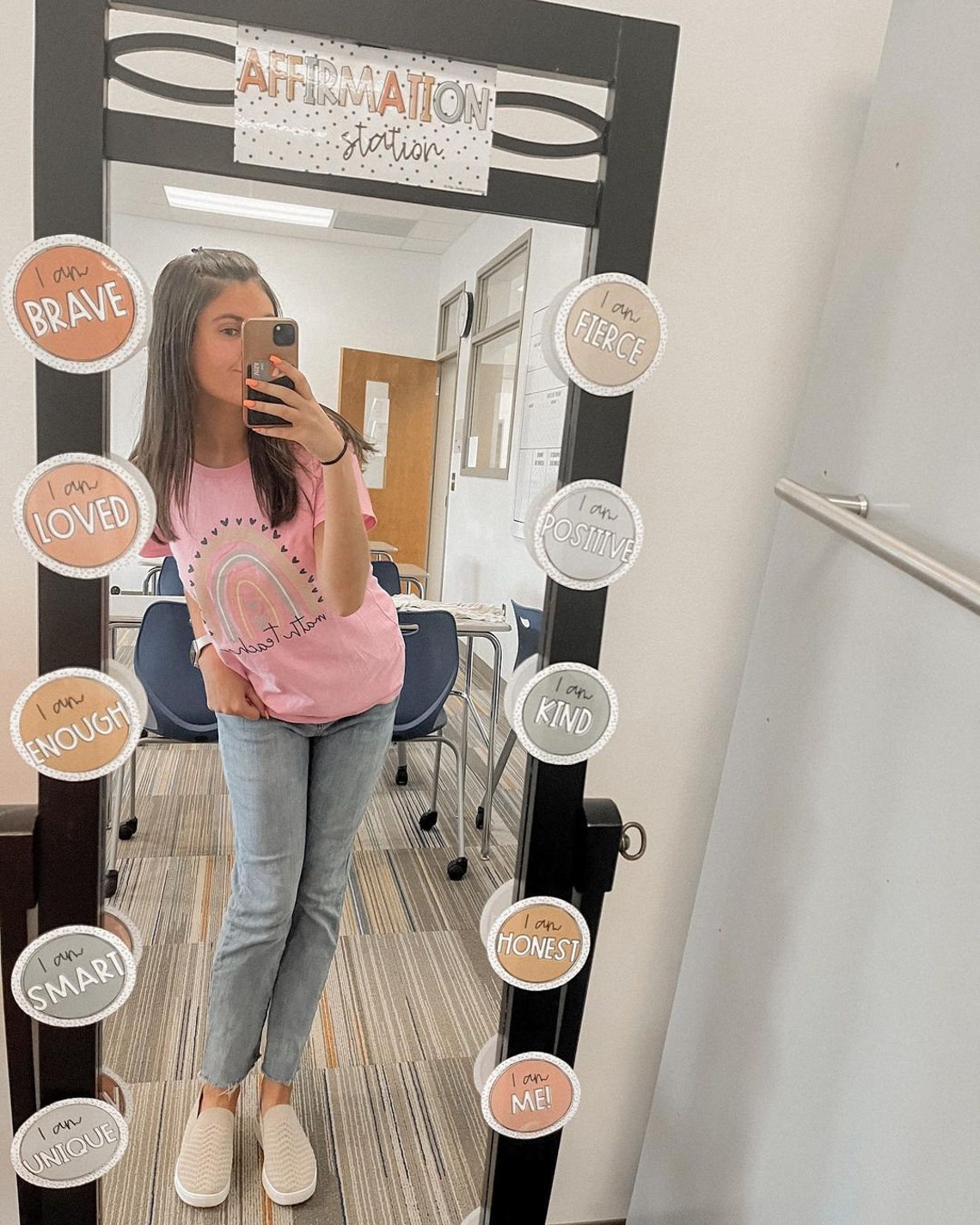 Affirmation Station SPOTTY BOHO Positive Affirmations Mirror - Etsy