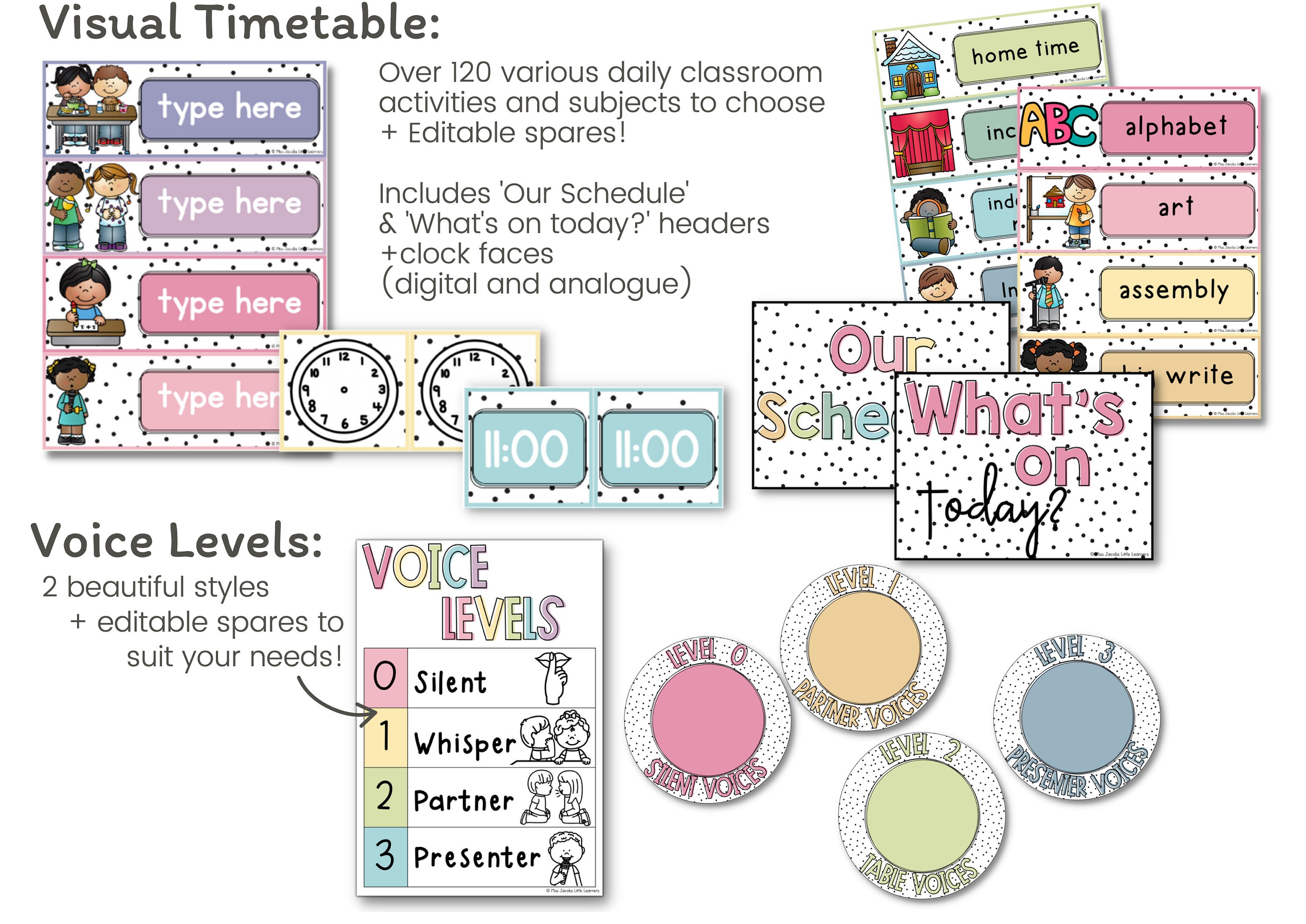 SPOTTY PASTELS Classroom Decor Bundle Muted Rainbow Decor - Etsy Canada