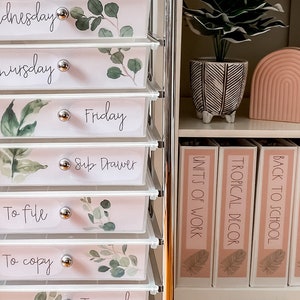 Teacher Trolley Labels, Editable Rolling Cart Drawer Organizers ...