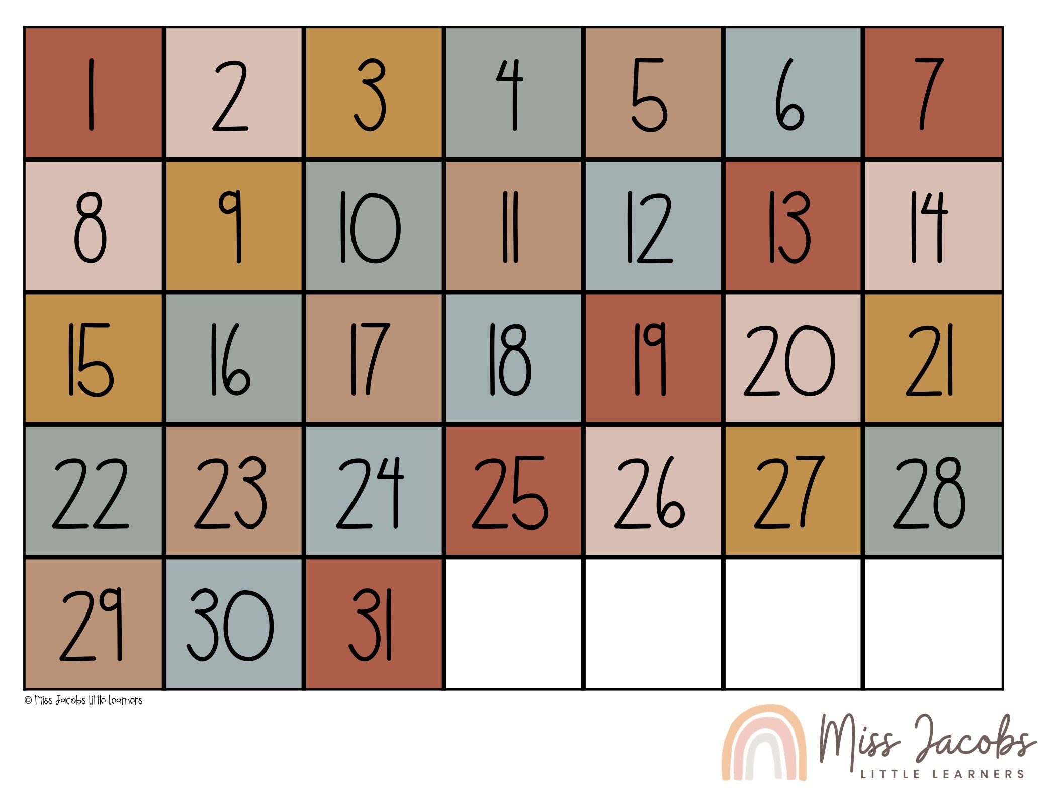 BOHO VIBES Classroom Calendar Editable Desert Neutrals | Etsy