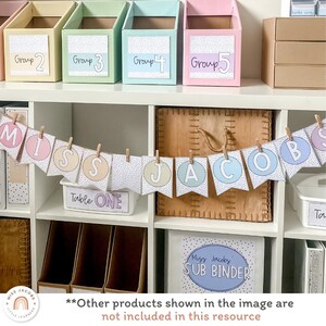 Bulletin Board Bunting | SPOTTY PASTELS Classroom Decor | Editable - Etsy