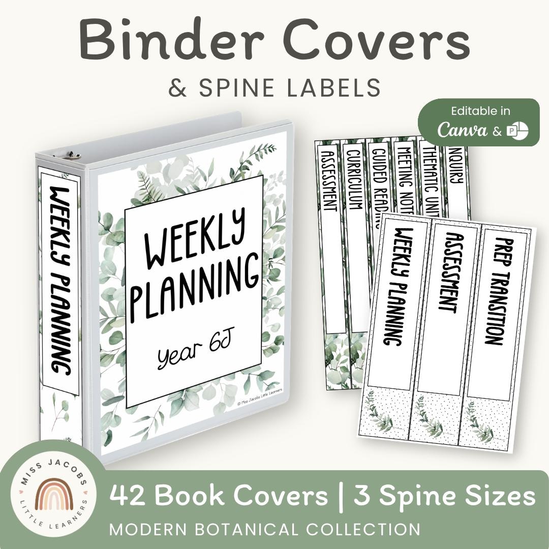Editable Binder Covers & Spine Labels, Teacher Organization Set ...