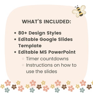 Morning Slides With Timers | Daisy Gingham Neutral Classroom Decor ...