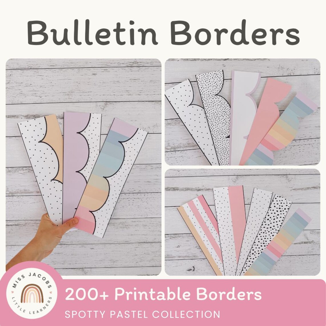 Bulletin Board Borders | Spotty Pastels Classroom Decor | Printable ...