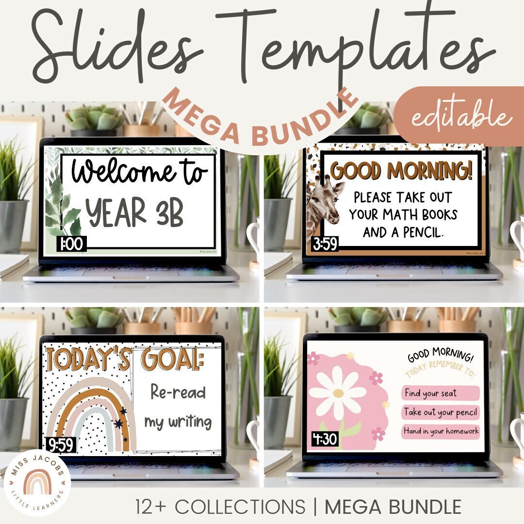 Morning Meeting Google Slides Mega Bundle With Timers, Editable ...