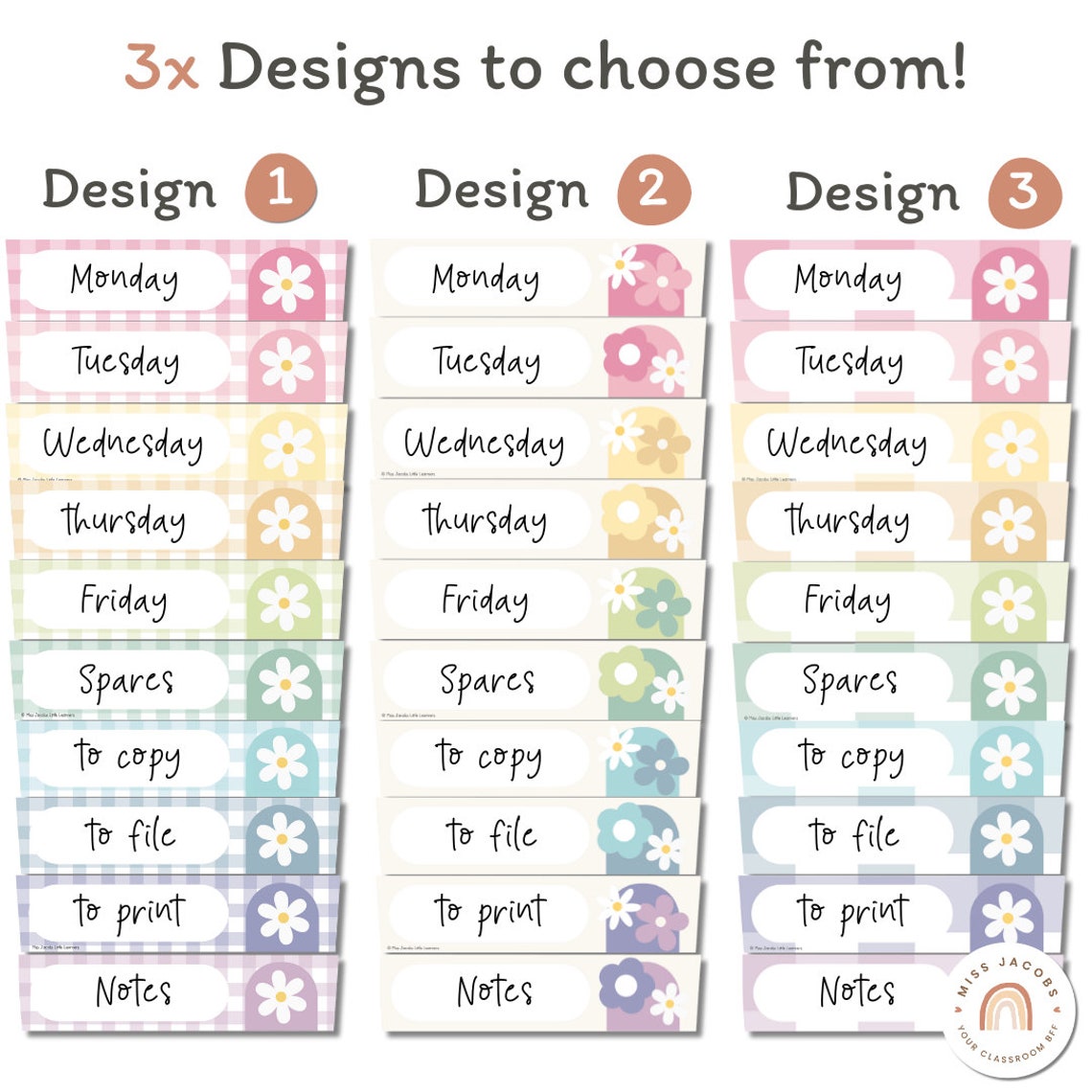 Teacher Trolley Labels | 10 Drawer Cart Labels in Daisy Gingham ...