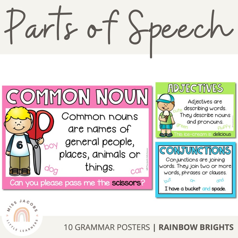 RAINBOW BRIGHTS English Posters Bundle Reading and Writing - Etsy
