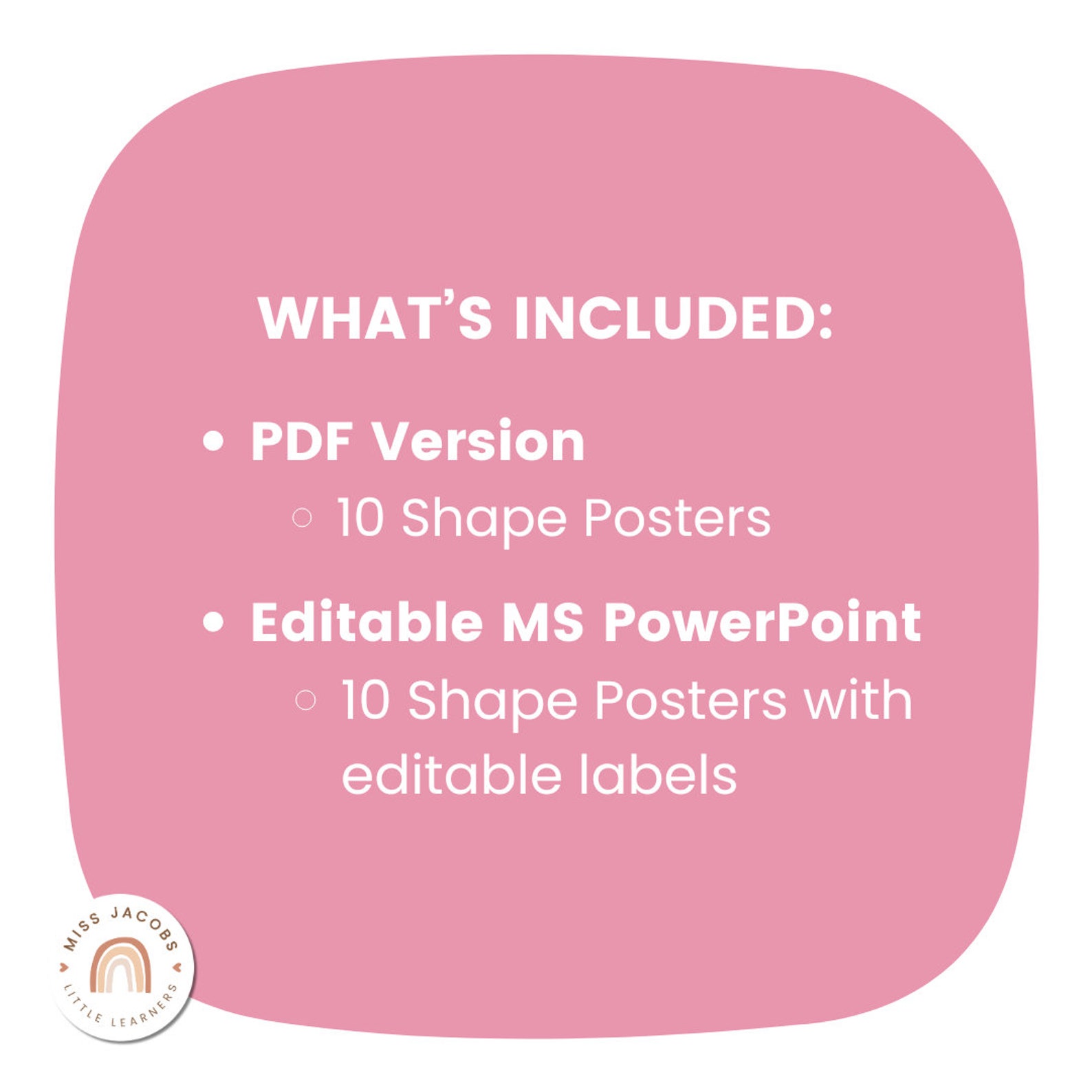 Shape Posters | Modern Simple Pastels | Calm Classroom Decor | Editable ...