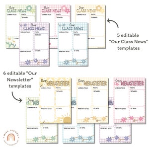 Editable Classroom Newsletter Template Daisy Gingham Pastels Classroom ...