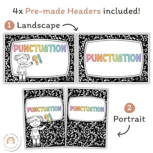 Cutesy Punctuation Posters, Printable English Anchor Charts, Editable ...