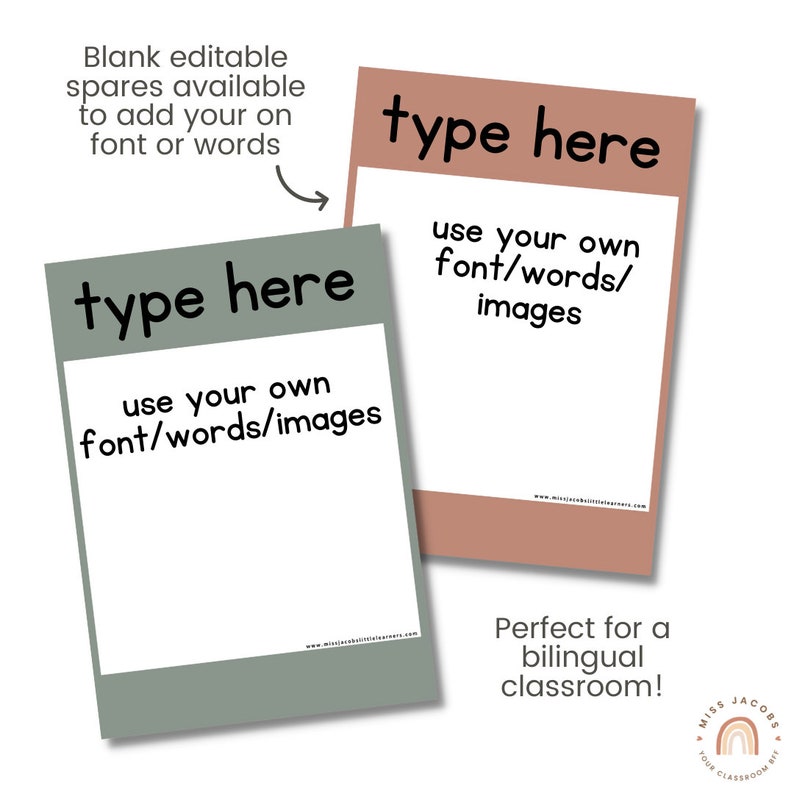 NEUTRAL Phonics Posters Boho Color Palette Neutral - Etsy