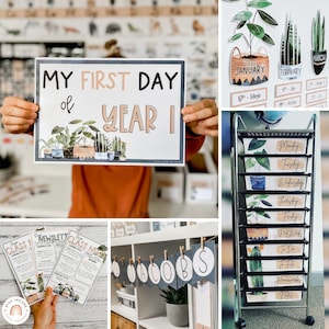 Boho Plants Classroom Decor Bundle Rustic Modern Boho Decor Editable - Etsy