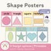 Shape Posters | Spotty Pastels Calm Classroom Decor | Editable - Etsy