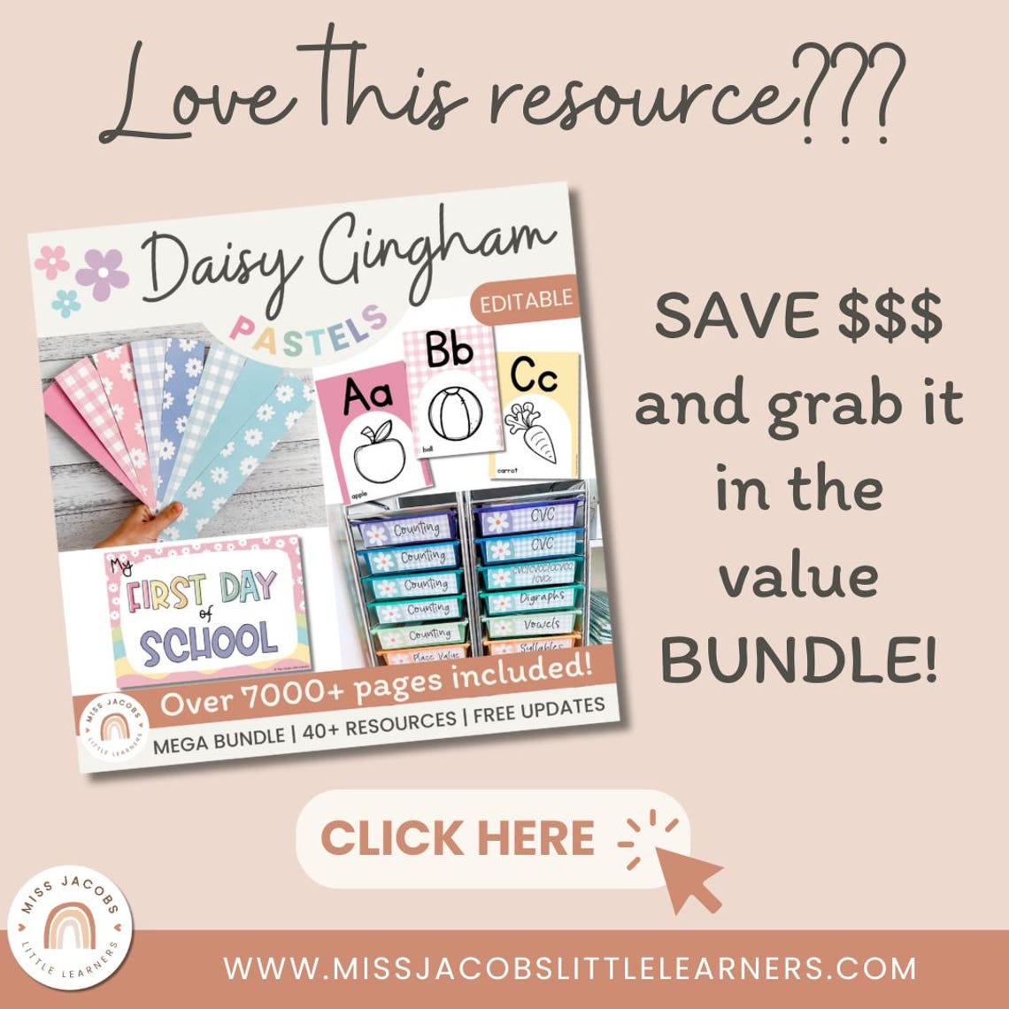 Classroom Rules Posters for Classroom Management | Daisy Gingham Pastel ...