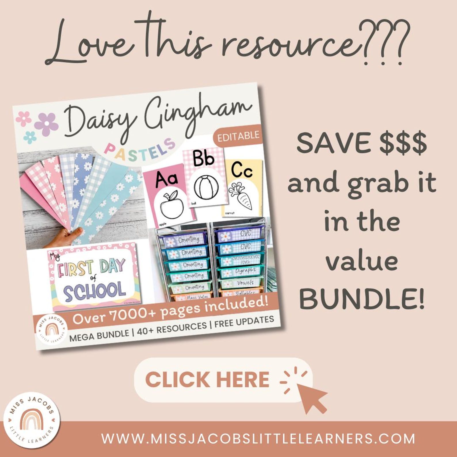 Classroom Rules Posters for Classroom Management | Daisy Gingham Pastel ...