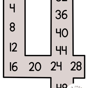 MODERN RAINBOW Skip Counting Large Number Display | Calm Colors ...