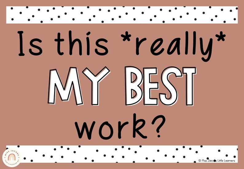 SPOTTY BOHO Growth Mindset Posters Neutral Rainbow Classroom - Etsy