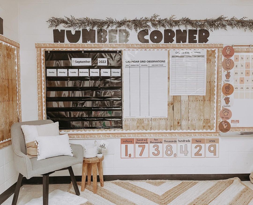 DESERT NEUTRAL Place Value Display | Boho Vibes Classroom Decor - Etsy