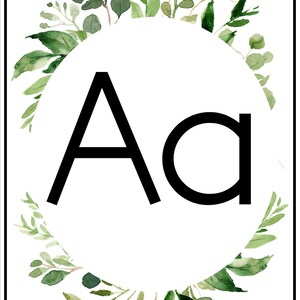 BOTANICAL Alphabet Posters | Modern Farmhouse Classroom Decor - Etsy
