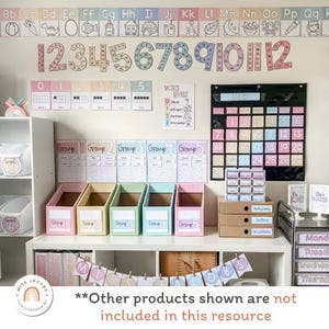 Skip Counting | Multiples Large Number Display | Muted Rainbow ...