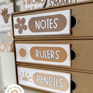 Classroom Supply Labels and Student Name Tags Bundle Daisy - Etsy