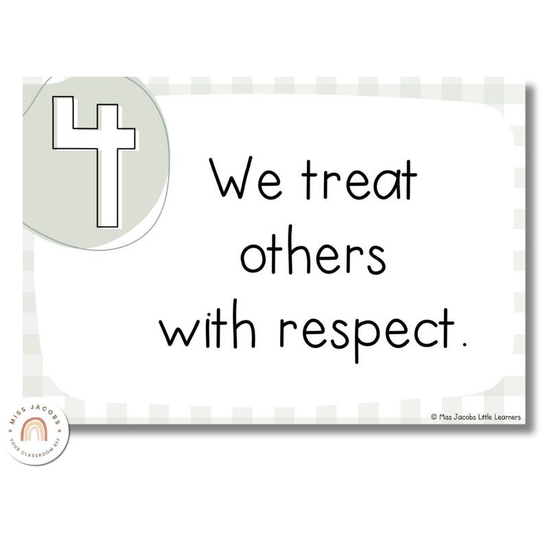 Classroom Rules Posters and Classroom Management Slips | Daisy Gingham ...