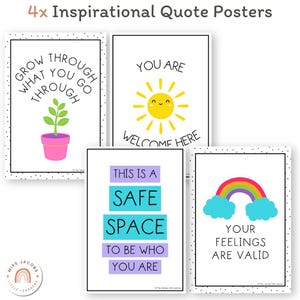 Bright Calm Down Corner Posters, Breathing Exercises Calm Down Kit, SEL ...