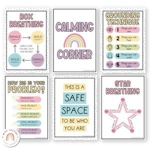 Pastel Calm Down Corner Kit, Printable Emotional Support Activities ...