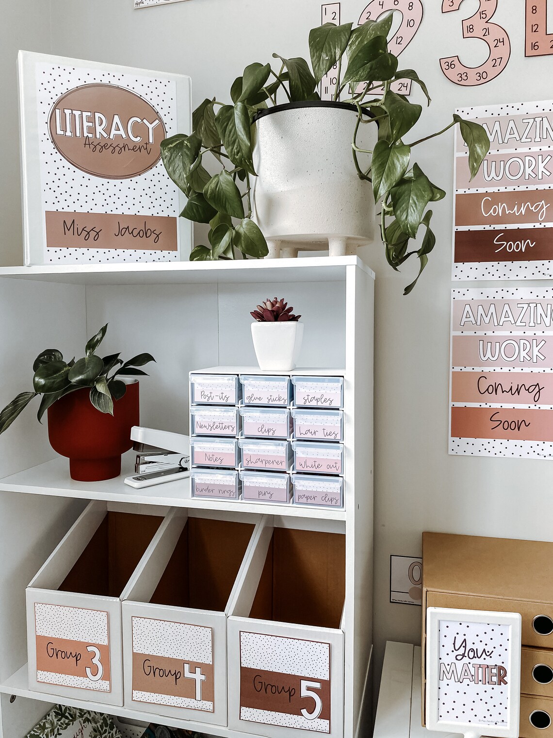 Classroom Labels SPOTTY NEUTRALS Classroom Decor Editable - Etsy