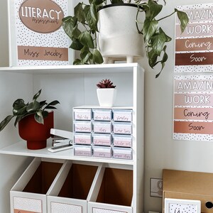 Classroom Labels | SPOTTY NEUTRALS Classroom Decor | Editable - Etsy