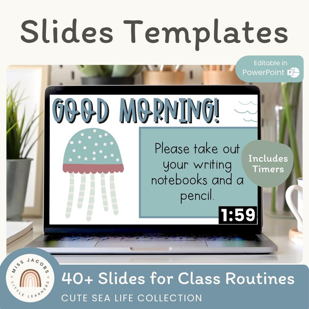 Daily Morning Slides Cute Sea Life, Google Slides and Powerpoint ...