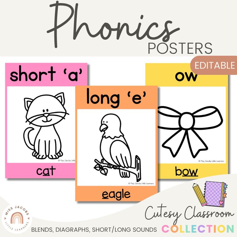 Phonics Poster - Etsy