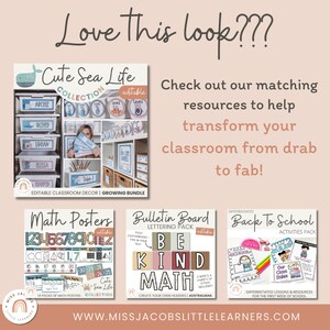 English Posters Bundle | Reading and Writing Strategies | Cute Sea Life ...