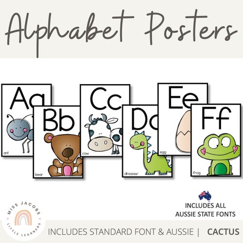 TROPICAL Alphabet Posters Tropical Classroom Decor - Etsy