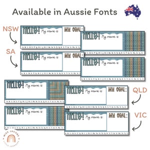 Student Name Tags & Goals Desk Plates | Cute Sea Life Classroom Decor ...