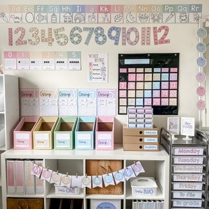 Skip Counting Multiples Large Number Display Muted Rainbow PASTELS - Etsy