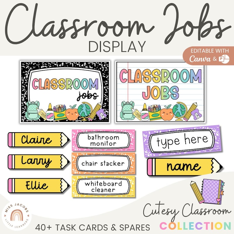 Classroom Jobs Chart - Etsy