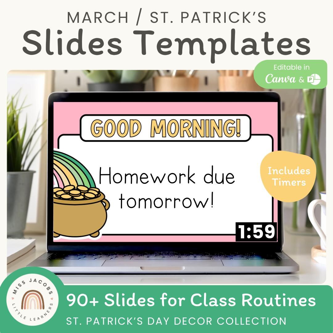 St. Patrick’s Day Morning Meeting Slides: March Daily Slides, Google ...